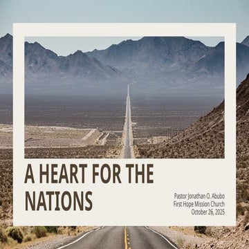 A HEART FOR THE NATIONS: The Blessing that Travels | PPTX