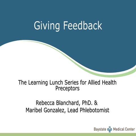 Giving effective feedback | PPTX