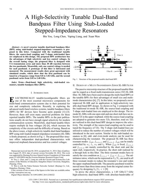 Compact Dual Band Bandpass Filter Based On Stub Loaded Rectangular Loop