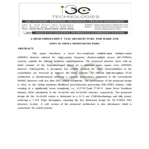 A High Throughput Vlsi Architecture For Hard And Soft Sc Fdma Mimo Detectors Pdf 