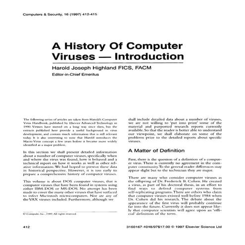 A history of computer viruses introduction | PDF