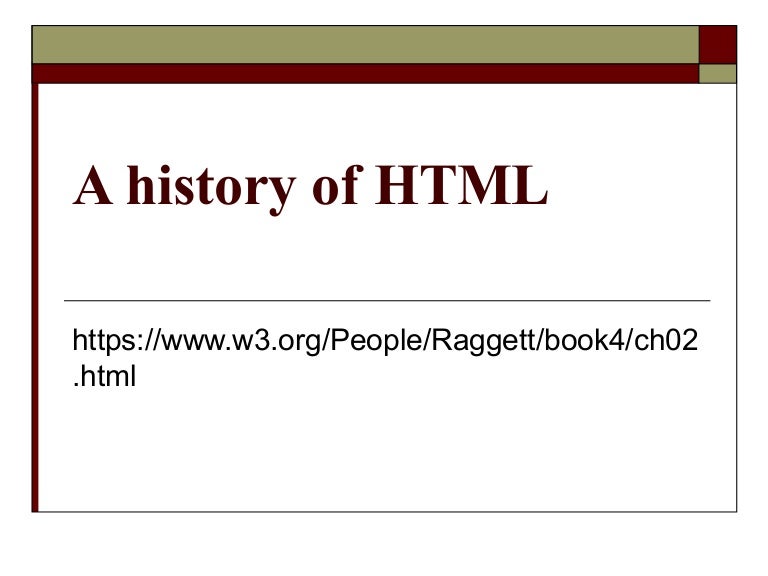 A history of html