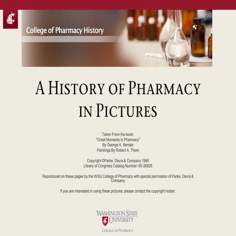 A history of pharmacy in pictures | PDF