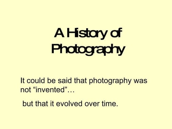 History of photography | PPTX