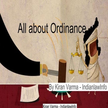 All about ordinance | PPTX