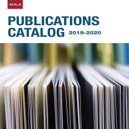 AHLA Catalog 2019 | PDF