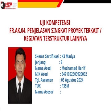 Uji Kompetensi Ahli Madya K3 Mochamad Hanif.pptx