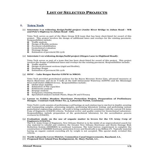 Ahmad mousa project list | PDF