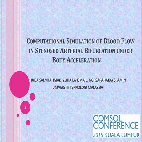 Computational simulation of blood flow in stenosed Arterial Bifurcation ...