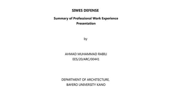 SIWES TECHNICAL REPORT SAMPLE | PDF