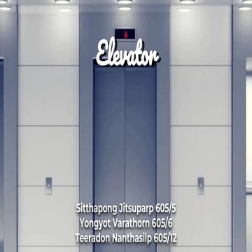 Elevator & Its working principle | PPTX