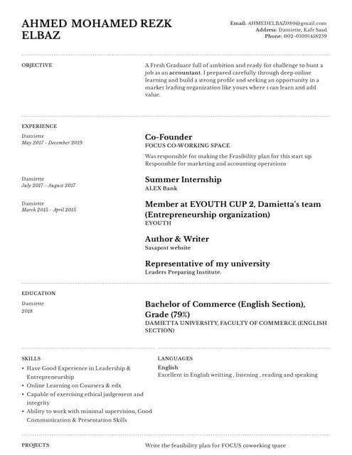 Resume husam abu arja | PDF | Business | Business and Finance