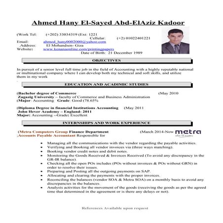 Ahmed hany kador.cv