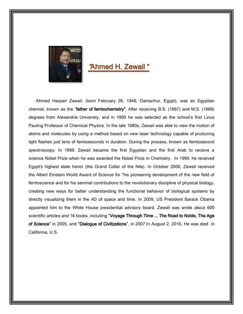 DR-Ahmed Zewail | PPTX