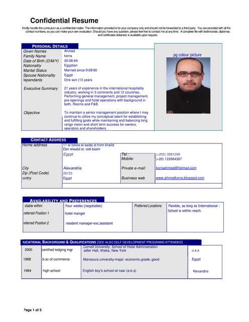 Joseph Gitani - CV | DOC