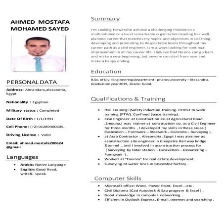 Ahmed mostafa CV | DOCX