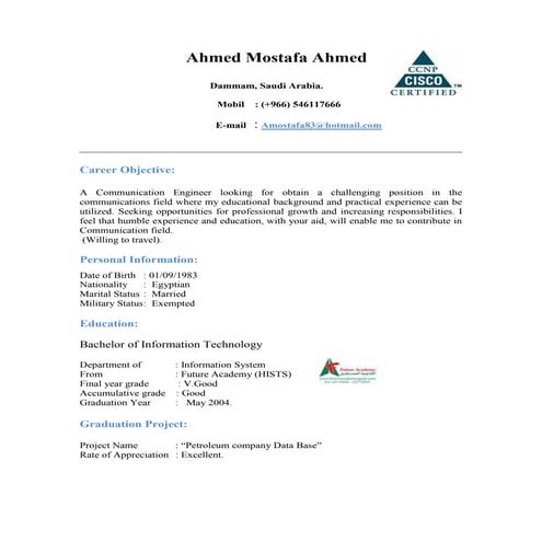 Ahmed mostafa ahmed v1.3 | PDF