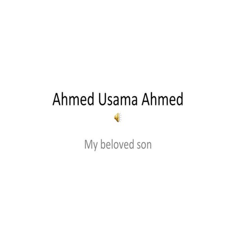 Ahmed Usama Ahmed هام | PPT