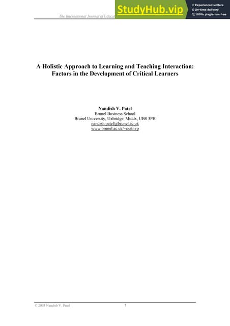 Articulating the Foundations of Philippine K to 12 Curriculum: Learner-Centeredness | PDF ...