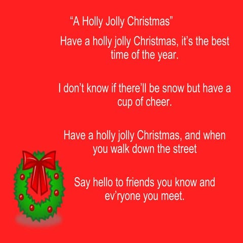 A holly jolly christmas | PPT
