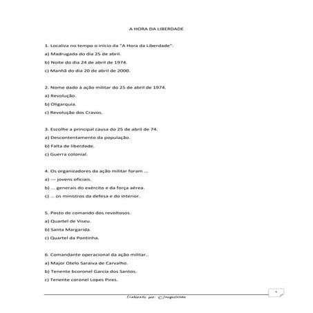 A hora da liberdade | PDF
