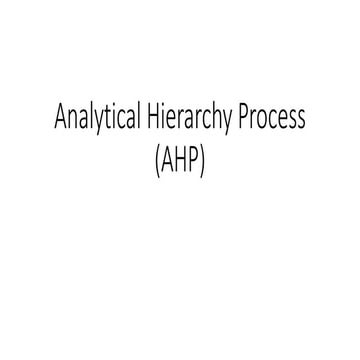 Ahp | PPTX | Computer Software and Applications | Computing