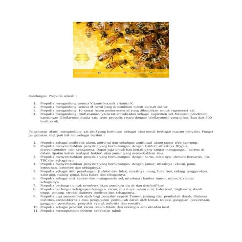 Ahp [artikel 11]. kandungan propolis . madu murni, madu asli, madu az zahra honey | PDF