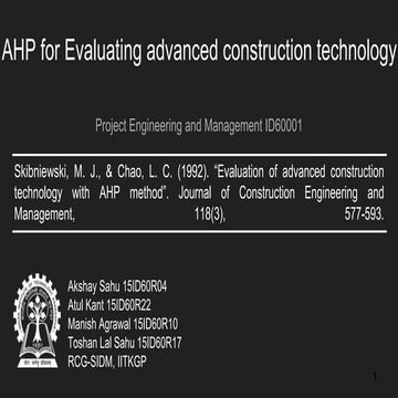 Ahp model | PPT