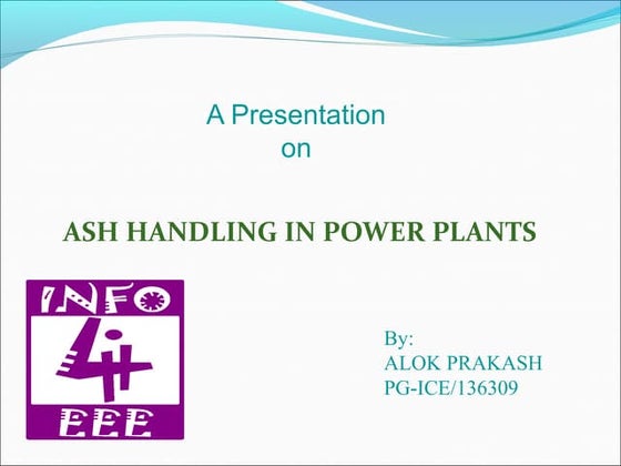 Ash Handling System of a Thermal Power Plant | PPTX | Home & Garden