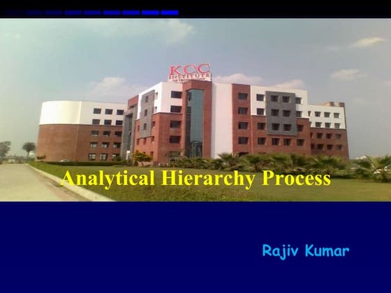 Analytic hierarchy process (AHP) | PDF