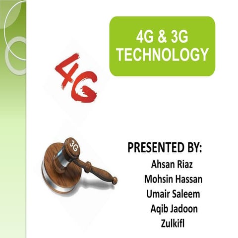Presentation on impact of 3g and 4g technologies on society | PPTX