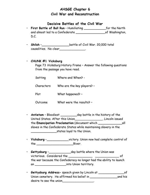 Reconstruction powerpoint