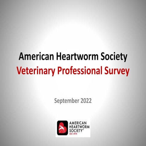 2022 AHS Veterinary Professional Survey Results | PPTX