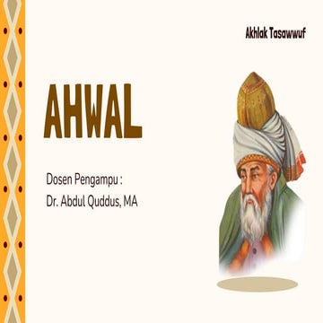 Ahwal - Akhlak Tasawwuf | PDF