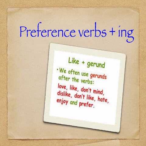 Preference verbs gerard and roger | PDF