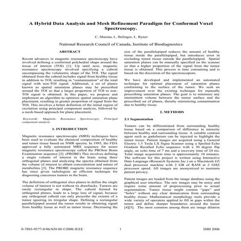 A Hybrid Data Analysis And Mesh Refinement Paradigm For Conformal Voxel | PDF | 3-D Graphics ...