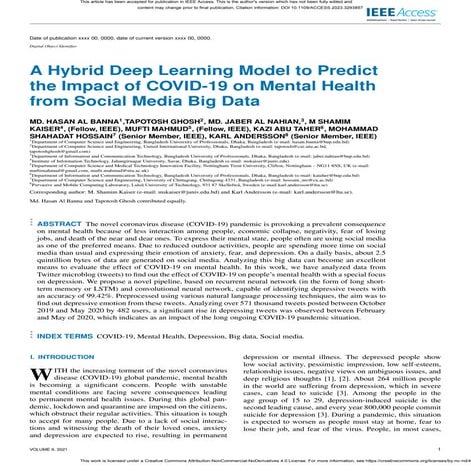 A Hybrid Deep Learning Model To Predict The Impact 1 Pdf