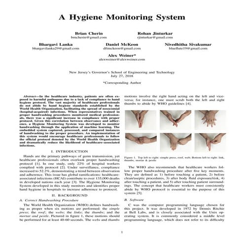A Hygiene Monitoring System | PDF