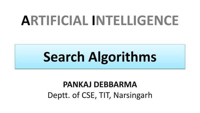 Uninformed Search technique | PPTX