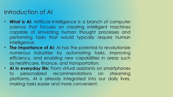 Pros and Cons Of AI.pptx | Artificial Intelligence | Technology & Computing