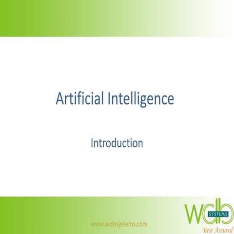 Artificial Intelligence - An Introduction | PPT