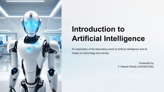 INTRODUCTION OF ARTIFICIAL Intelligence | PPTX
