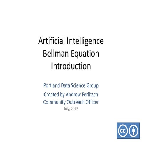 AI - Introduction to Bellman Equations | PPTX