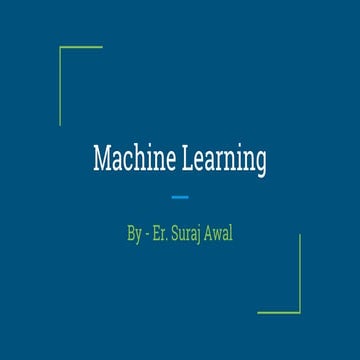 Machine Learning Algorithms Ppt