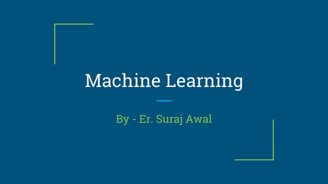 Machine Learning Algorithms Ppt