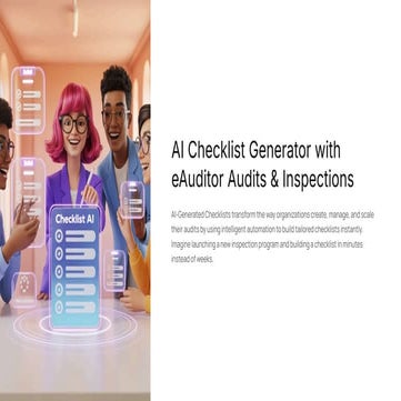AI Checklist Generator with eAuditor Audits and Inspections | PDF