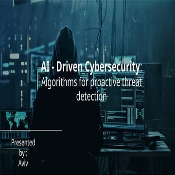 AI - Driven Cybersecurity algorithms for proactive threat detection ...