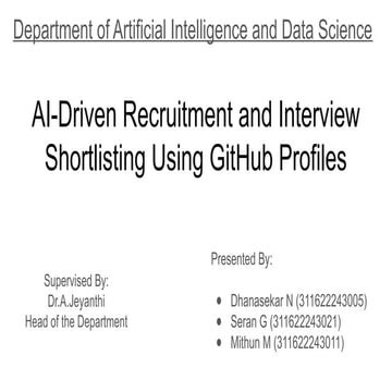 AI-Driven Recruitment and Interview Shortlisting Using GitHub Profiles ...