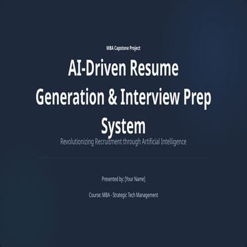 AI-Driven Resume & Interview Preparation System | PPTX