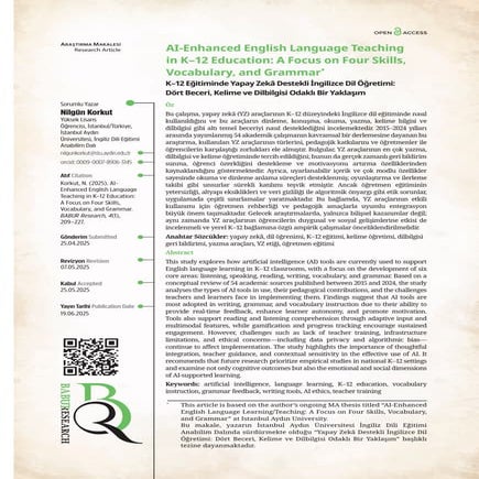 AI-Enhanced English Language Teaching in K–12 Education_ A Focus on ...